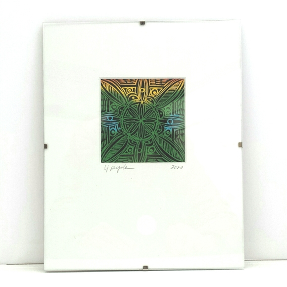 The Artsy Outfitter | Art | Host Pick Abstract Rainbow Flower Framed ...